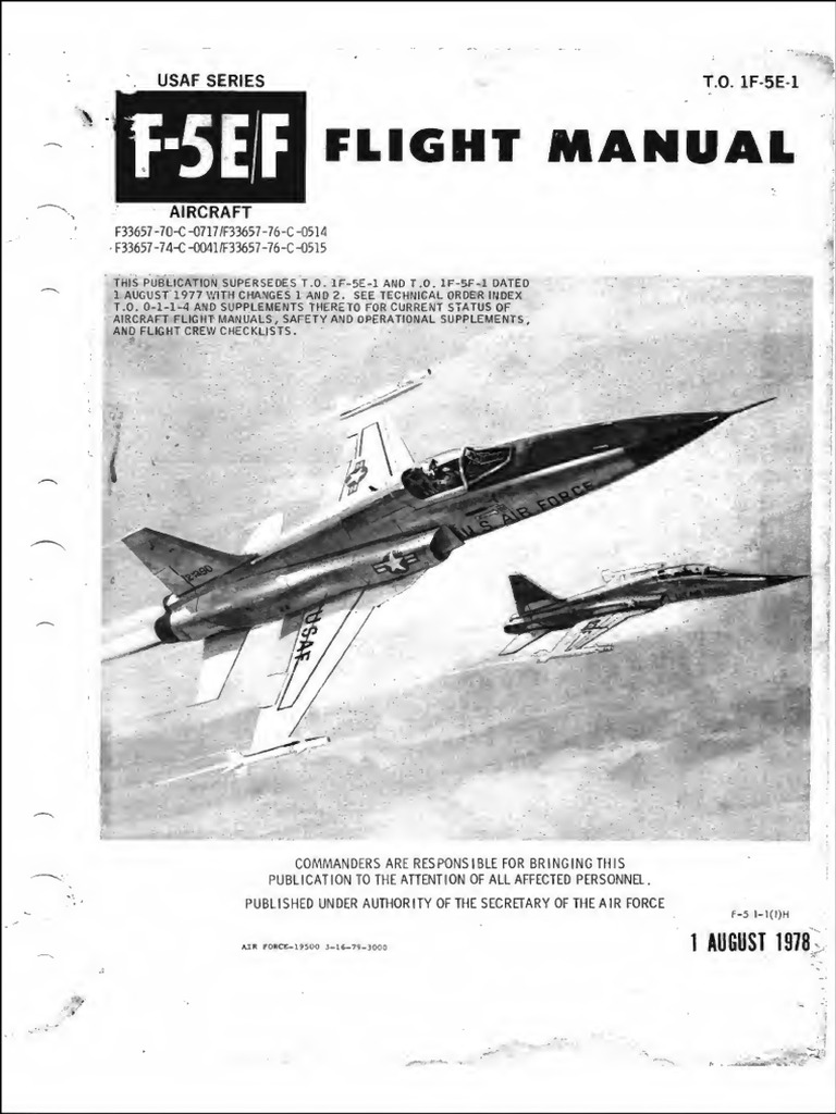 F 5E F Flight Manual | PDF