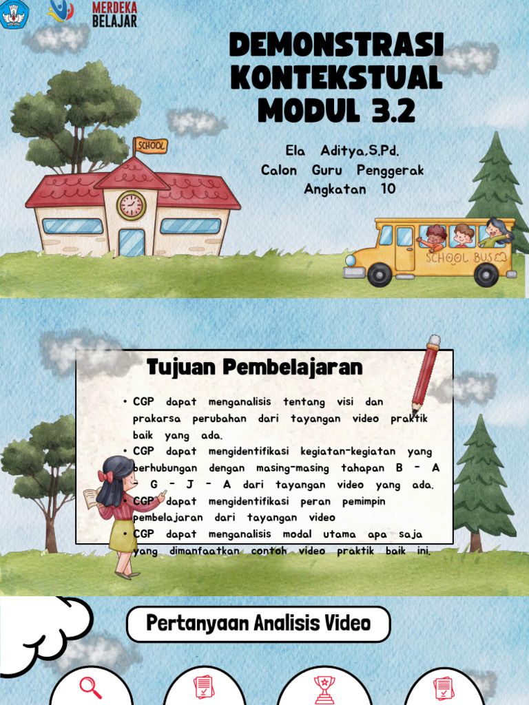 Demonstrasi Kontekstual Modul 3.2 Ela Aditya, S.PD | PDF