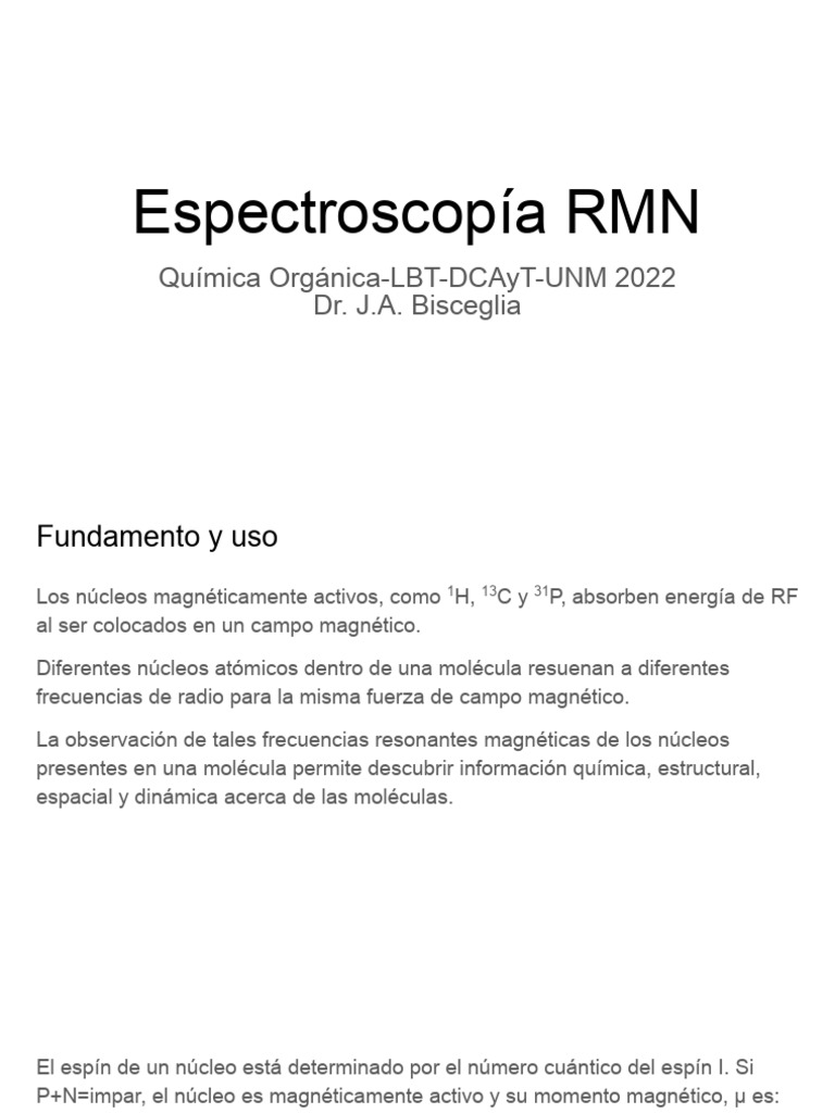 T4-Espectroscopía RMN | PDF