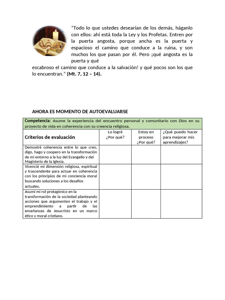 FICHA_DE_AUTOEVALUACION_4 | PDF