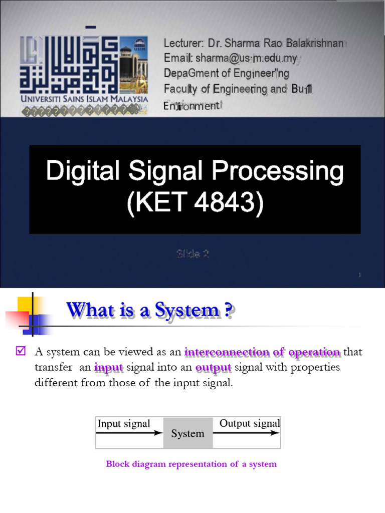 Chapter 1 DISCRETE TIME SYSTEMS | PDF