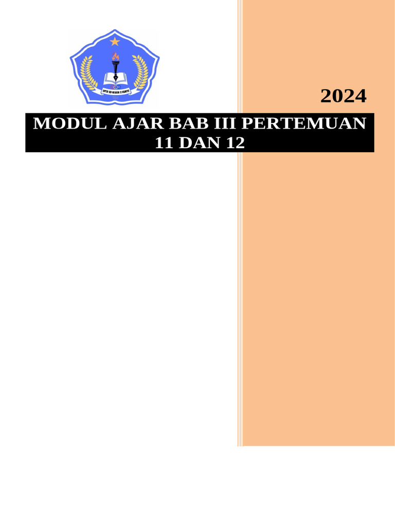 MODUL AJAR BAB III PERTEMUAN 11 Dan 12 | PDF