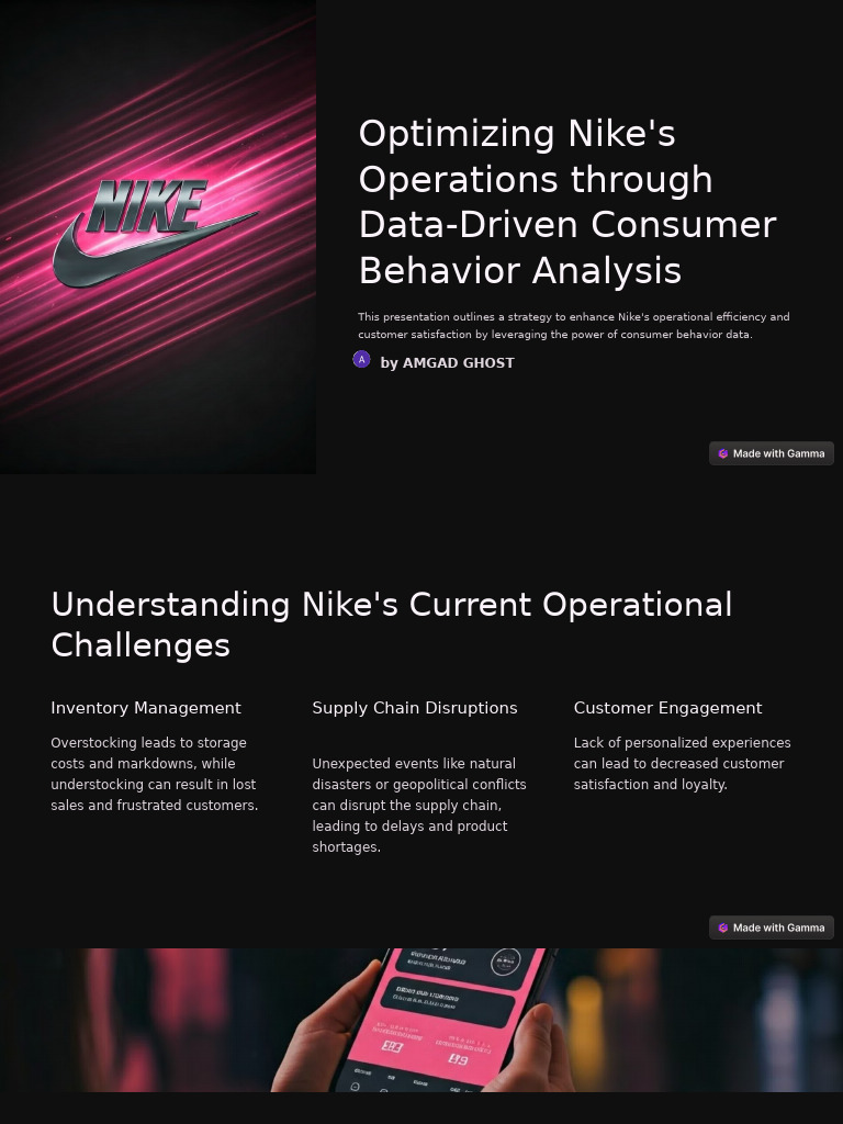 Optimizing Nikes Operations Through Data Driven Consumer Behavior ...