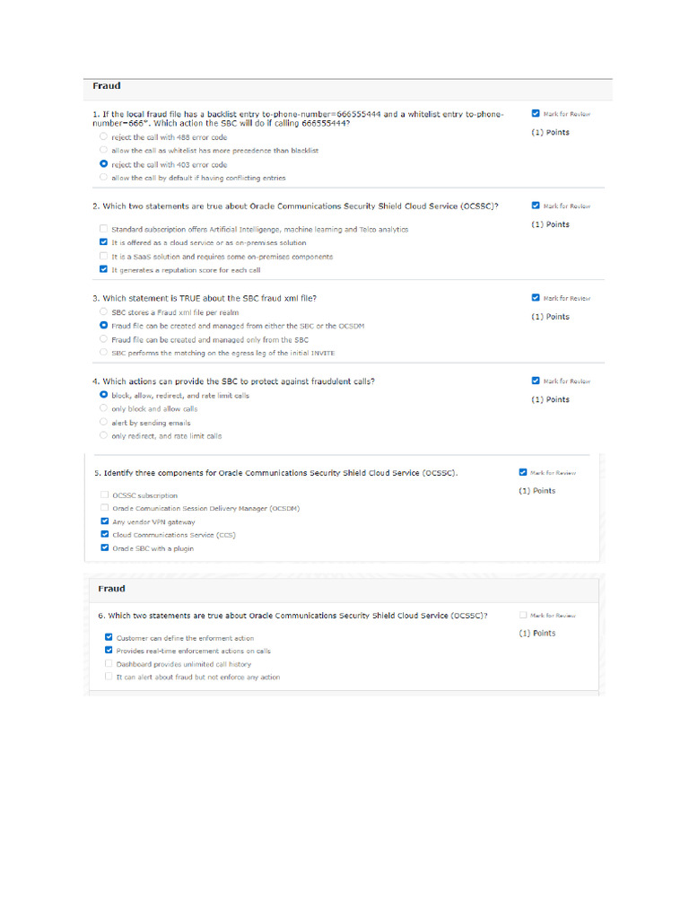 Oracle Communications Session Border Controller Security Implementation Consultant v1.3 | PDF