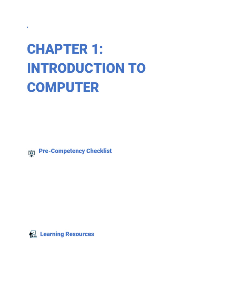 Basics of Computer Science. Chapter 1-1 | PDF