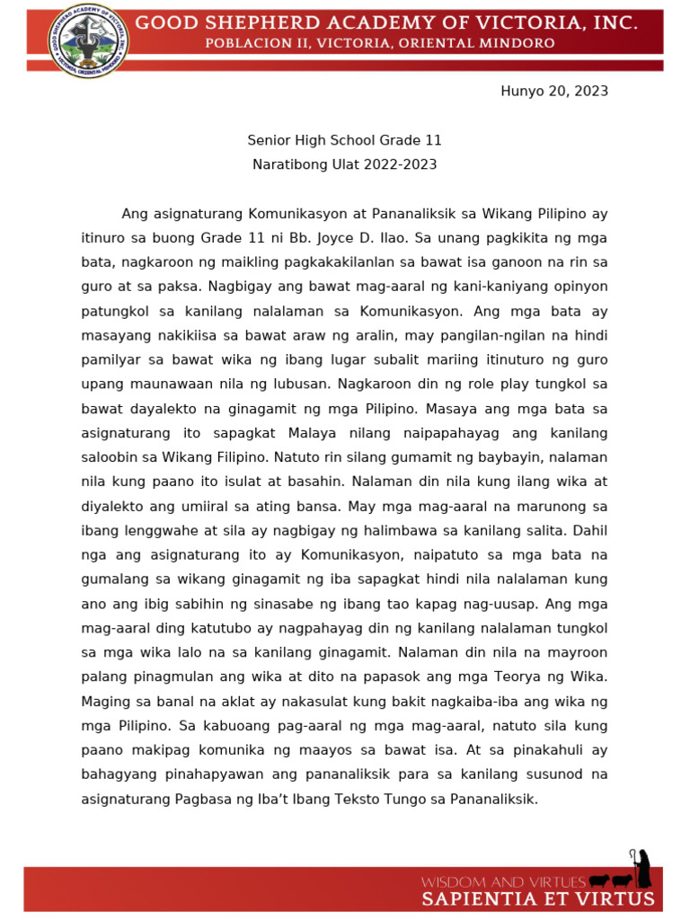 Adaptive Communication in Filipino Class | PDF