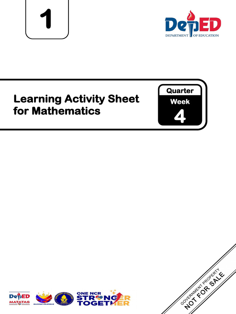 LAS G1 Mathematics Q1 WK 4 FV | PDF