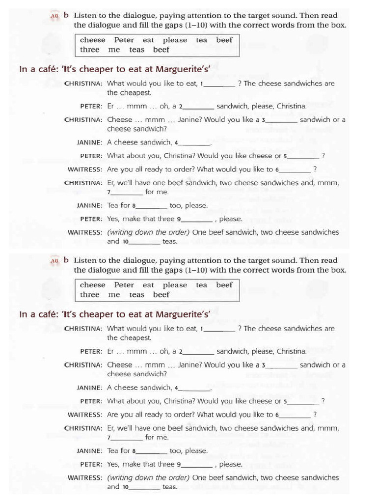 Phonetics Dialogue Printable. | PDF