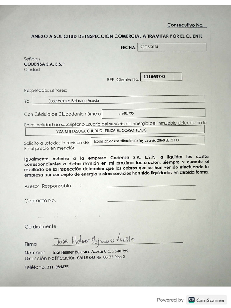 Carta Solicitud de Inspeccion Visita Comercial | PDF