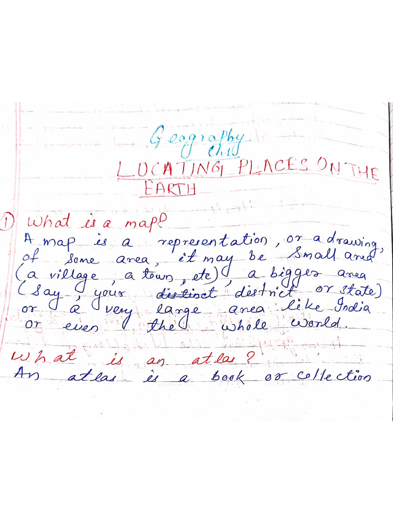 Class VI Geography Chapter 1 Notes | PDF