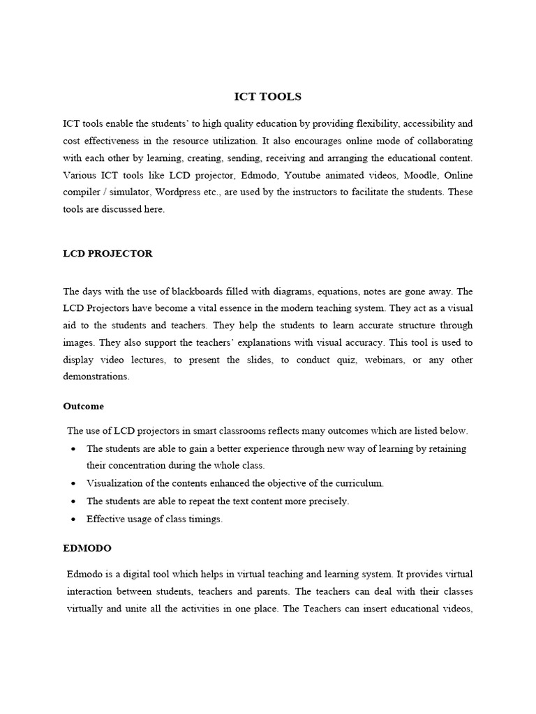 ICT Tools | PDF