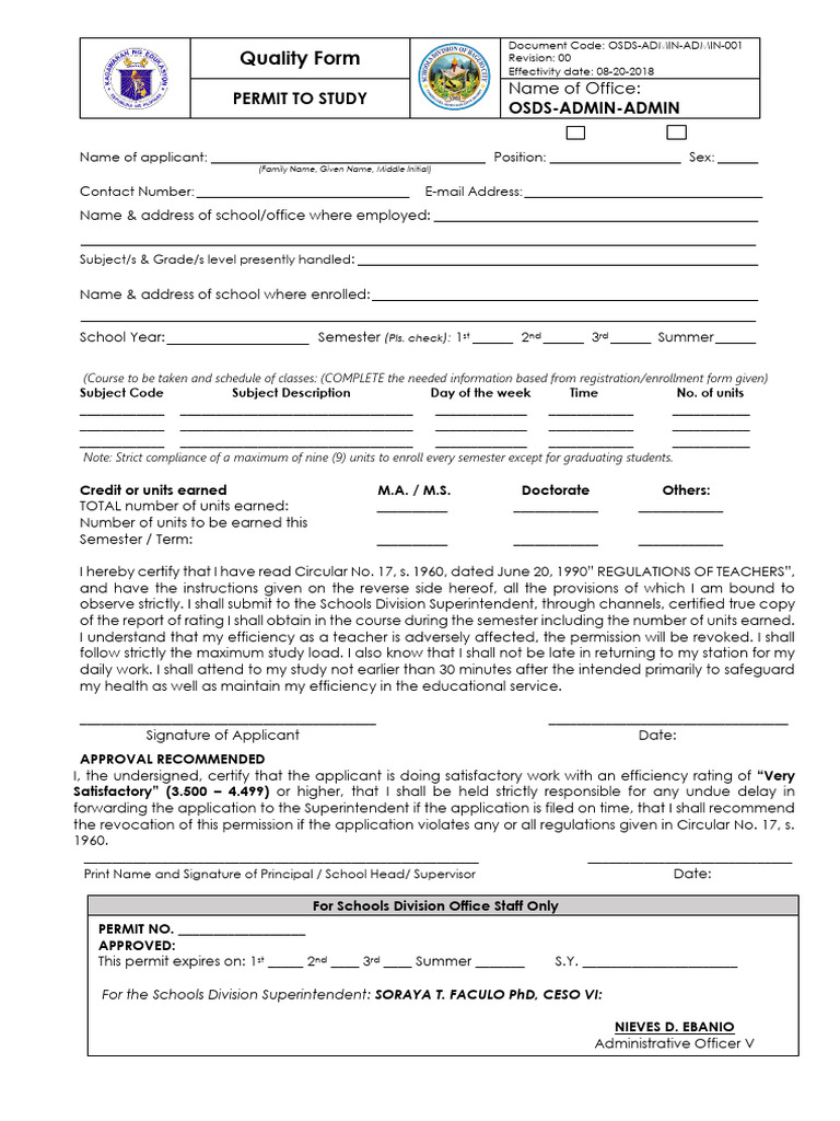 Permit-to-Study-Form | PDF