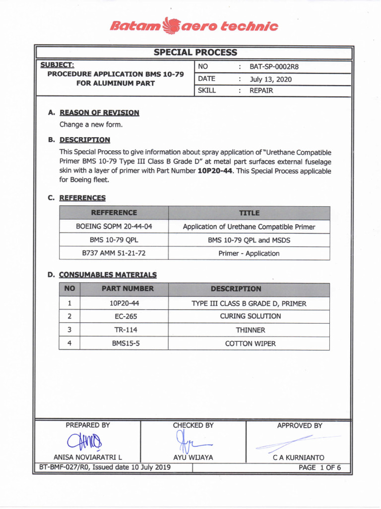 Material - Ei - BMS 10-79 For Aluminum Part | PDF