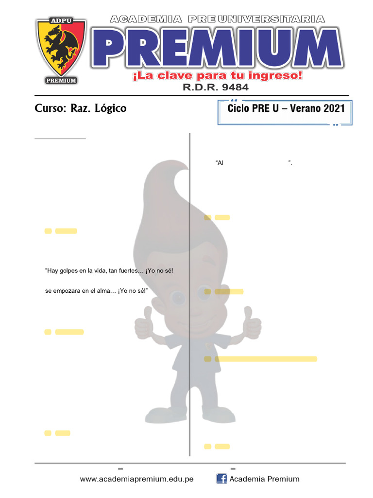 RL VER21 PREU 01 Logica Formal 1 | PDF