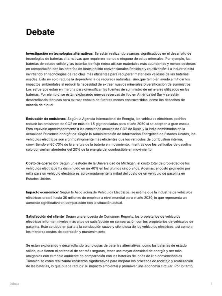 Argumentos Debate | PDF
