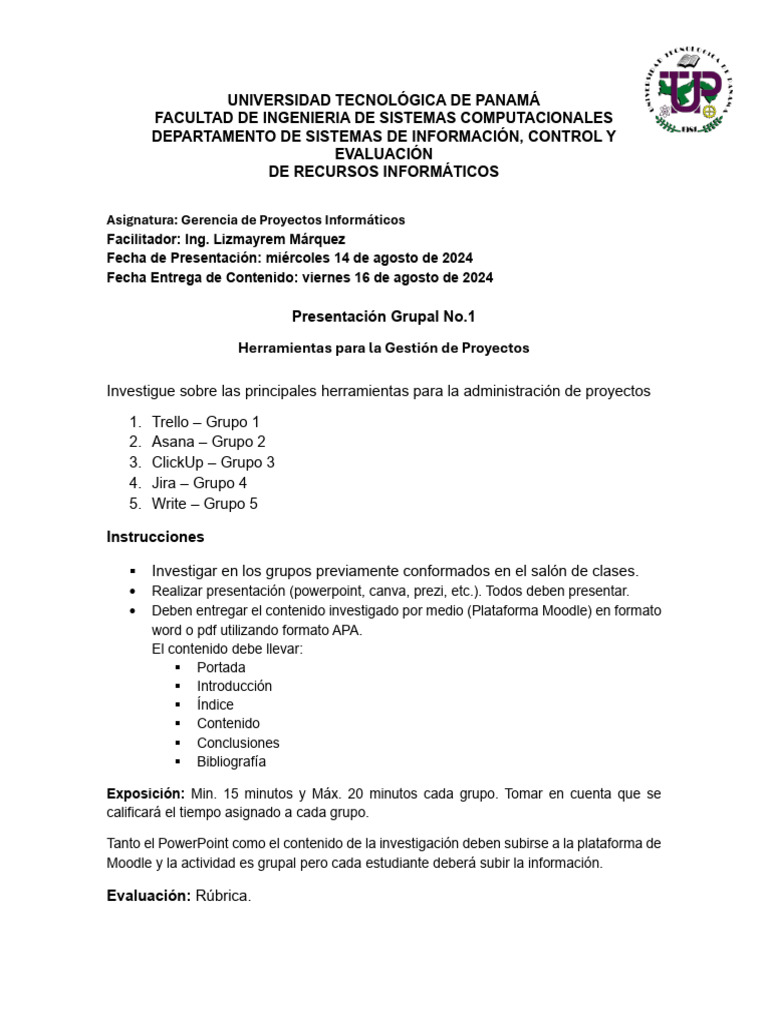Presentación Grupal No.1 | PDF