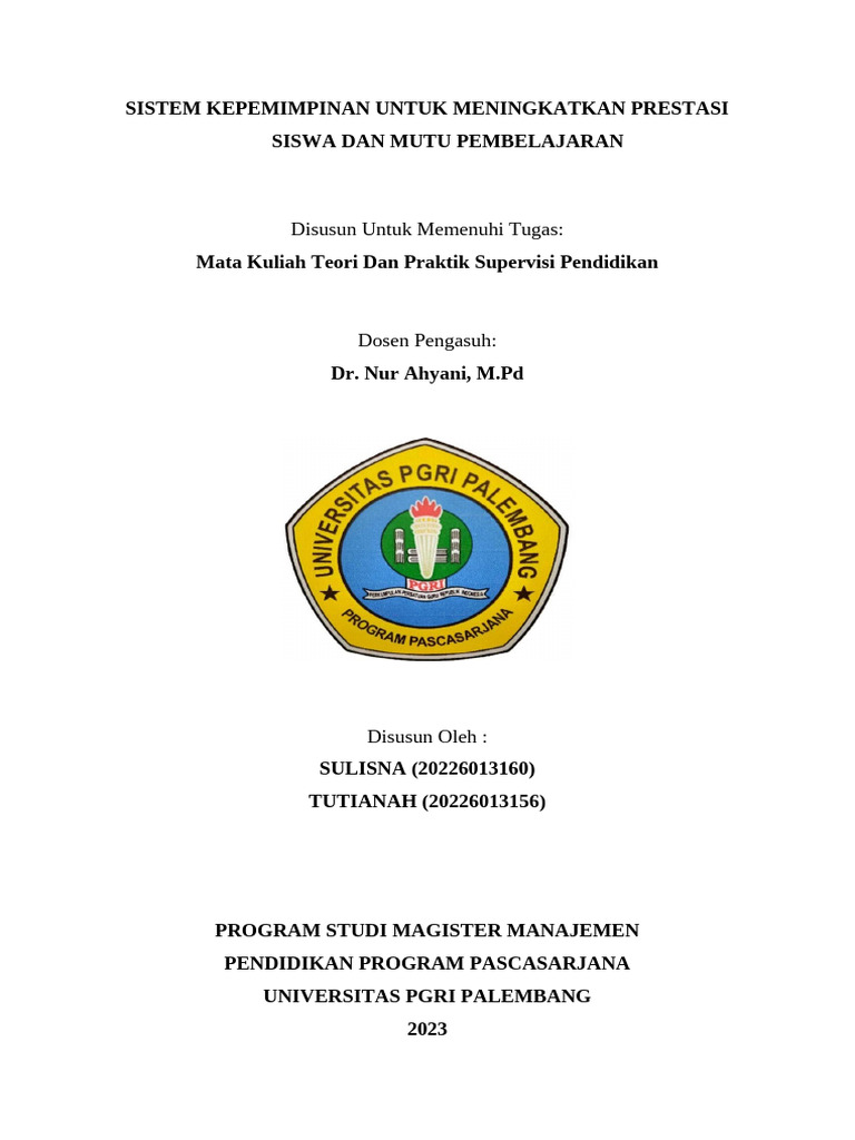 Makalah Teori Dan Praktik Supervisi Pendidikan | PDF
