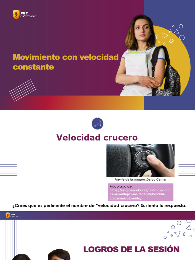 Semana - 1-Diapositivas-Movimiento Con Velocidad Constante | PDF