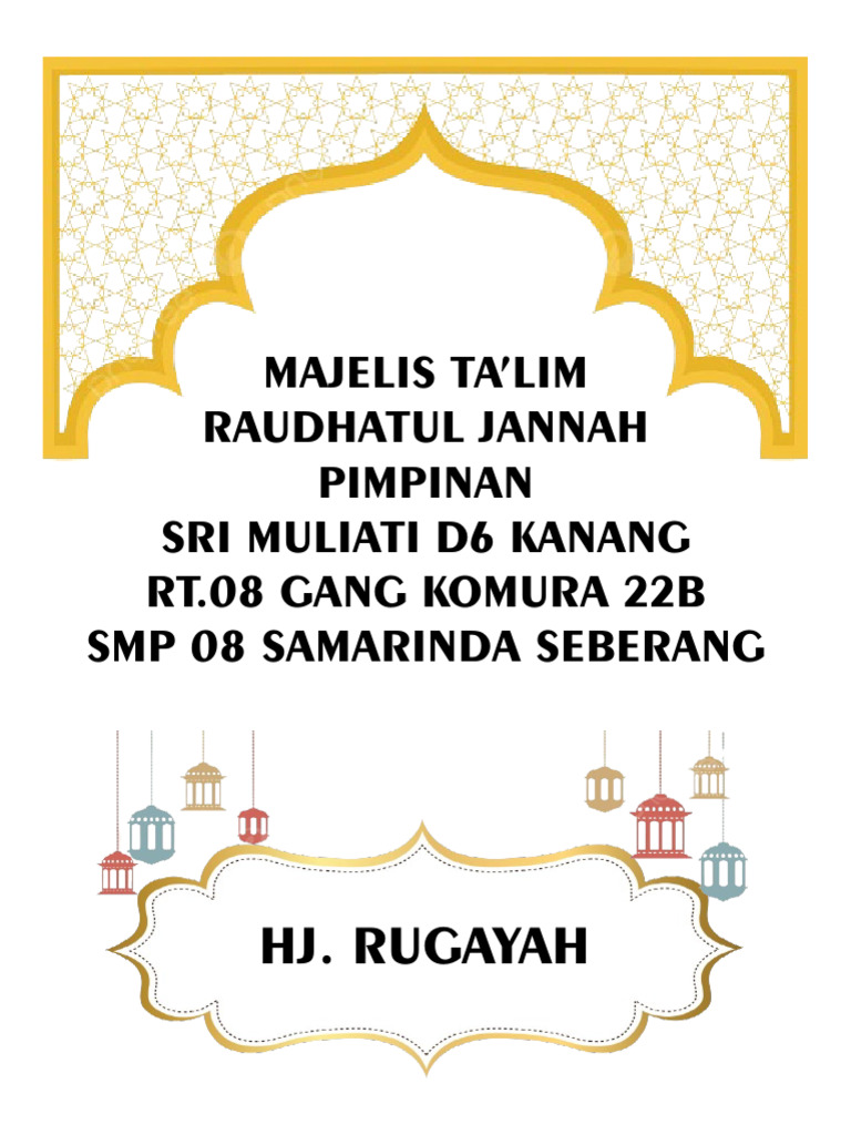 Raudhatul Jannah | PDF