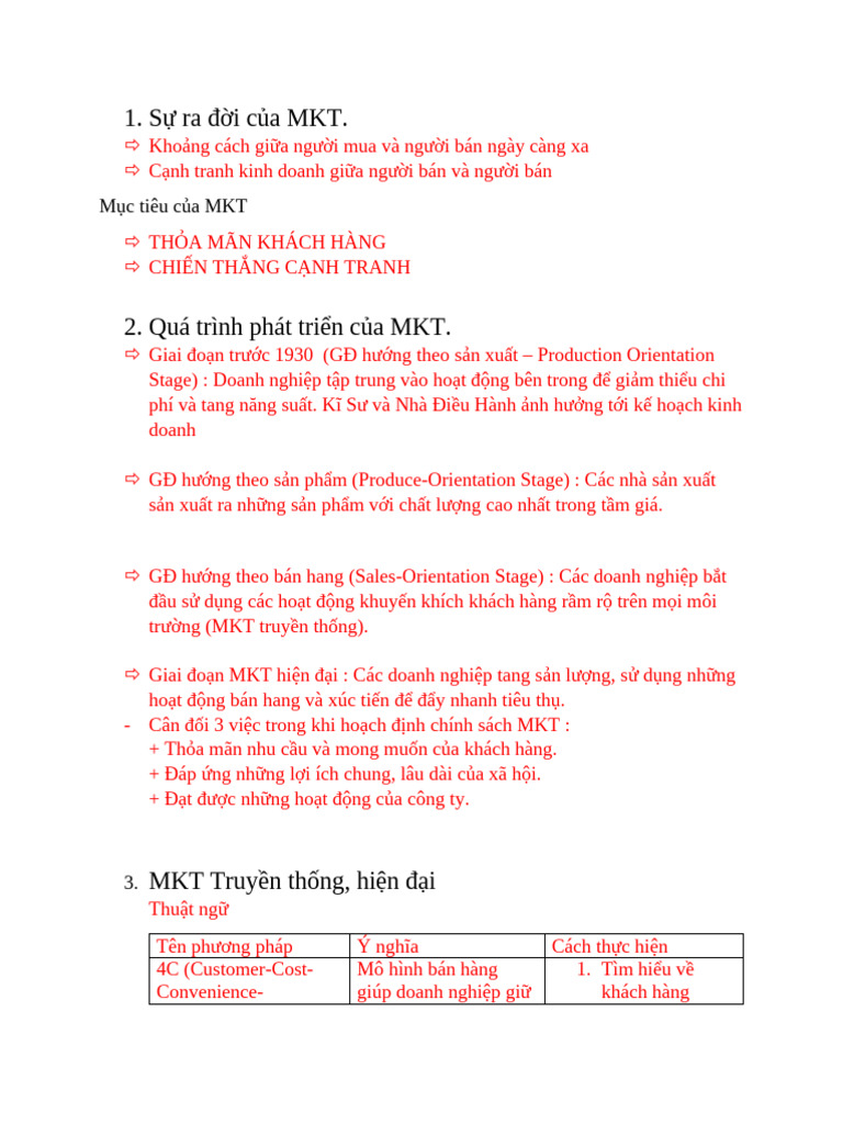 Sự Ra Đời Của MKT | PDF