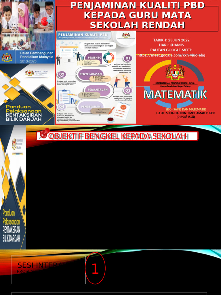 BAHAN BENGKEL PBD ( Penataran SEK ) | PDF