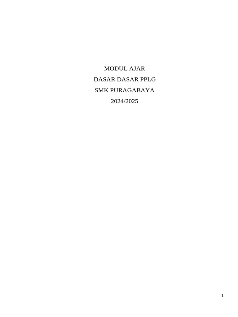 Modul Ajar X PPLG | PDF