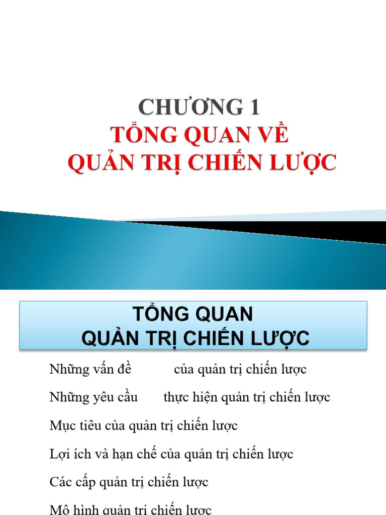 Chuong 1 Tong Quan Quan Tri Chien Luoc | PDF