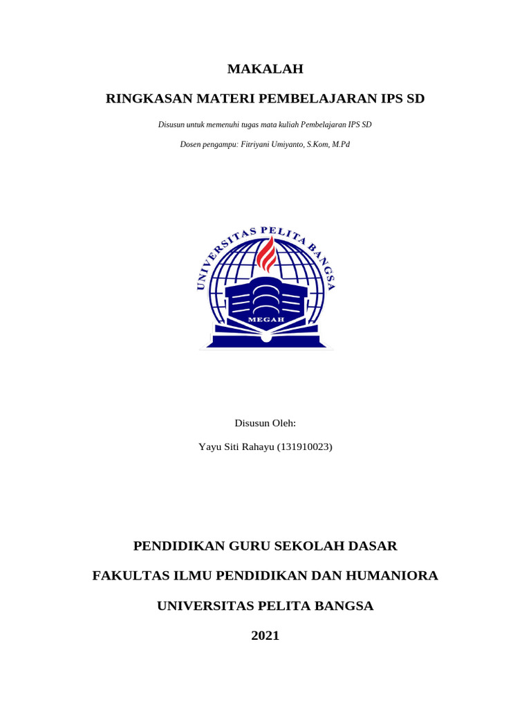 MAKALAH Ips Rangkum | PDF