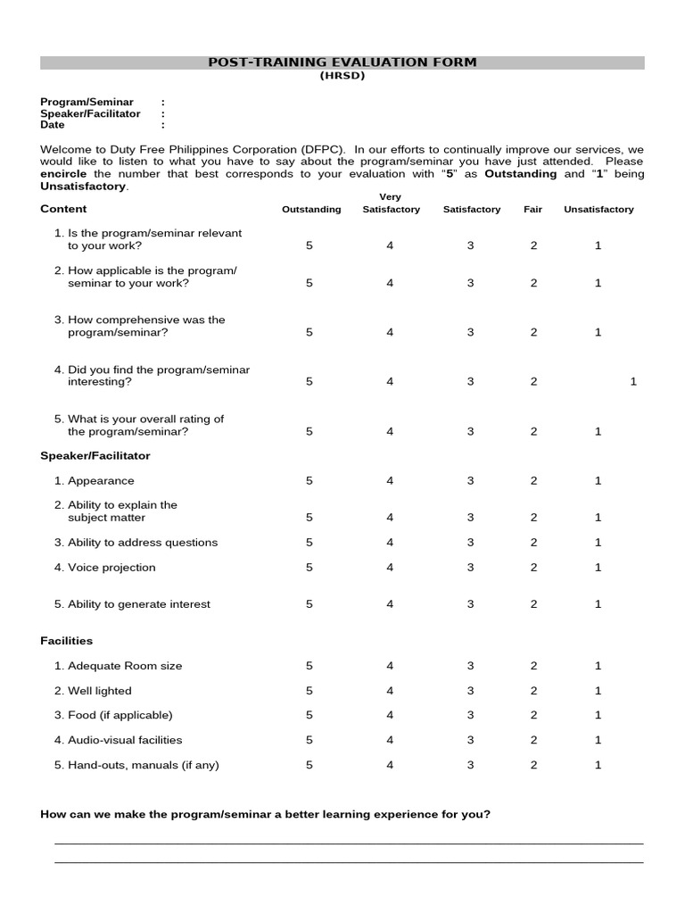 Eval Form | PDF