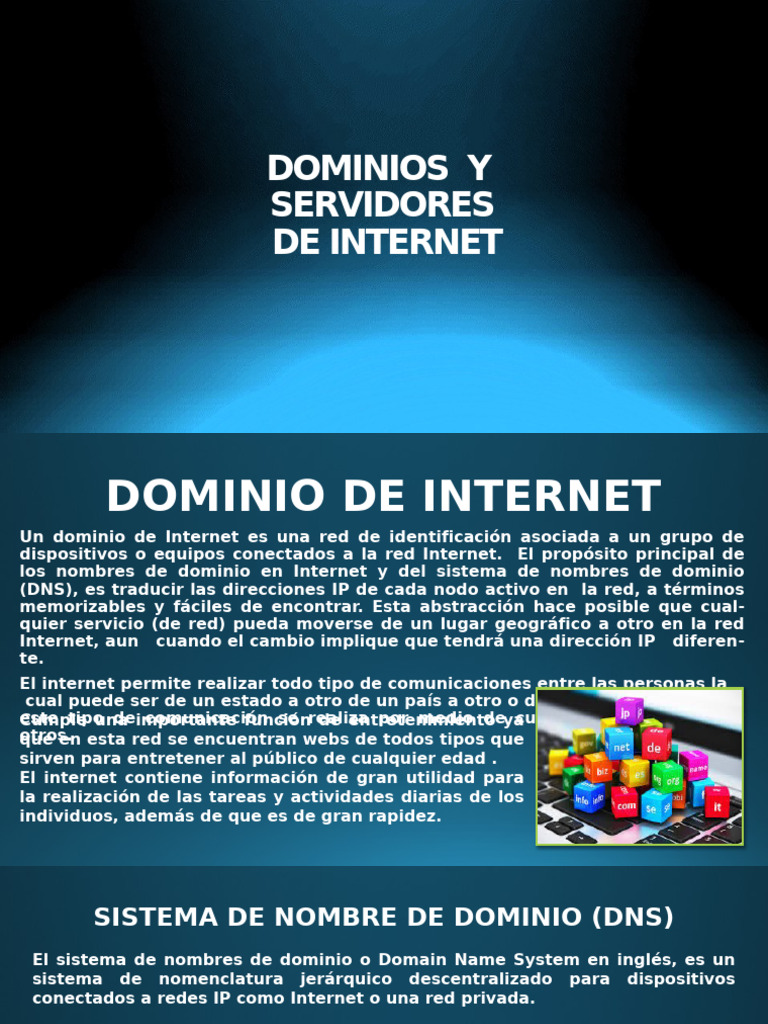 Dominios y Servidores de Internet | PDF