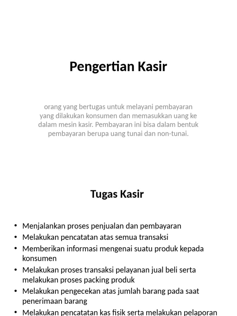Kasir | PDF