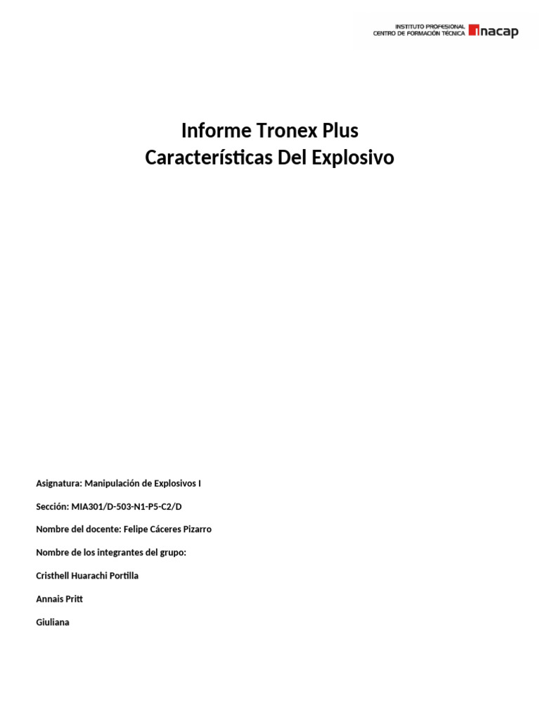 Tronex Plus | PDF