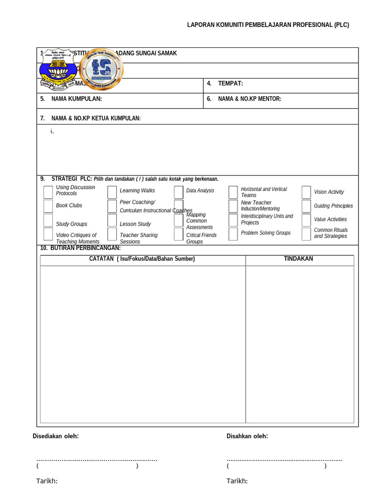 Borang PLC New 2024 | PDF