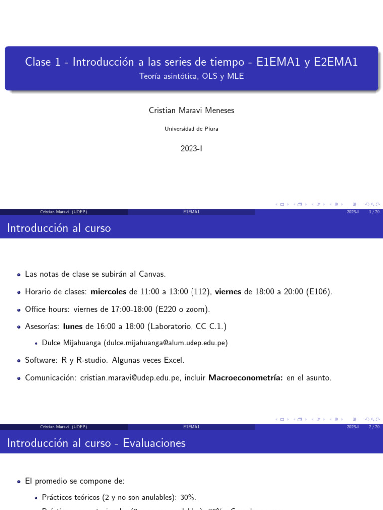 Introduction - A Las Series de Tiempo | PDF