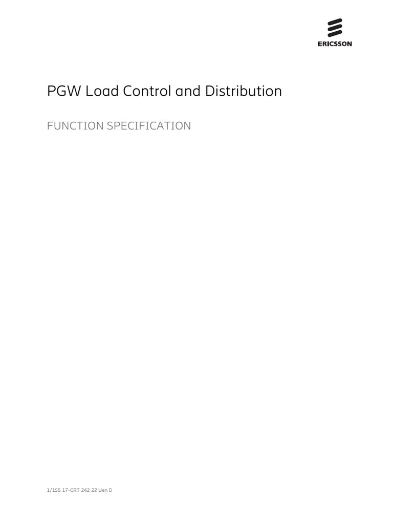 PGW Load Control and Distribution | PDF