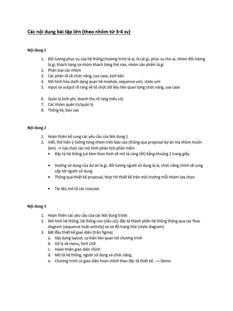 Các N I Dung BTL | PDF