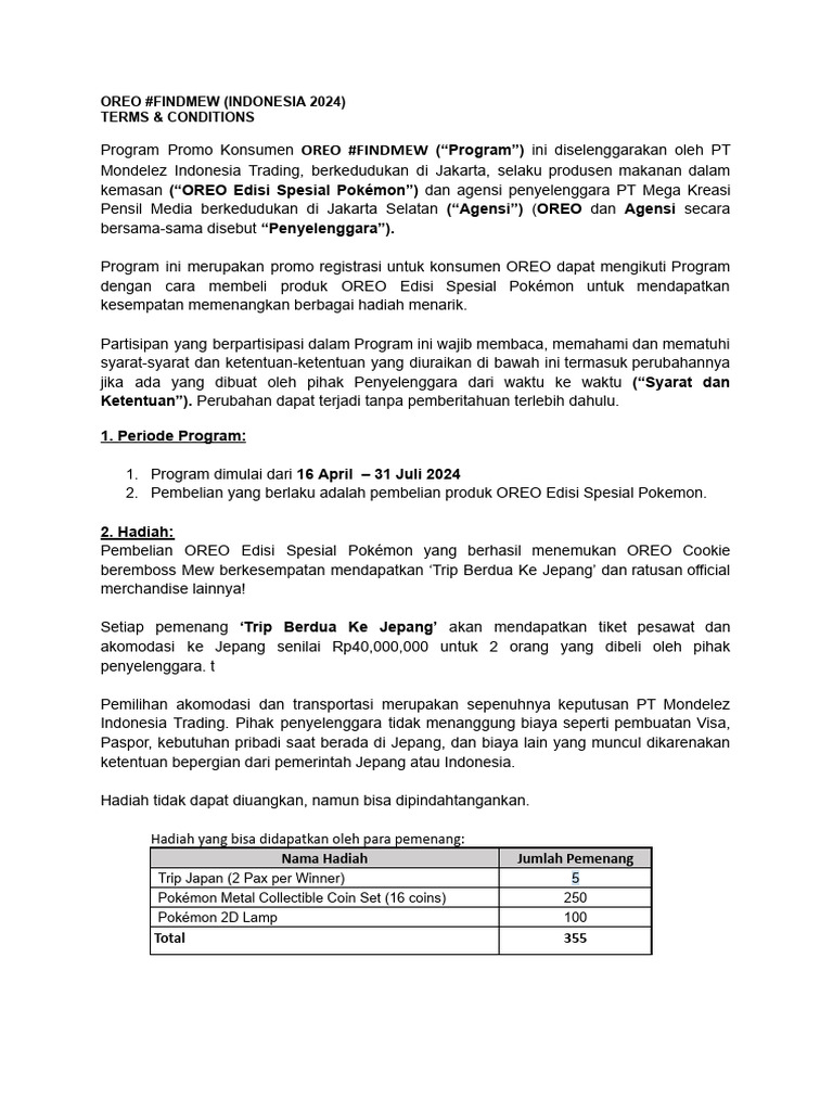 Oreo #Findmew: ("Program") ("OREO Edisi Spesial Pokémon") ("Agensi ...
