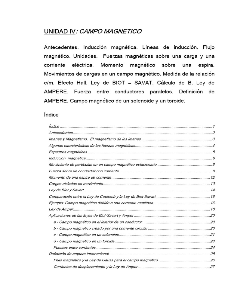 Tema 4 - Campo Magnetico 2006 | PDF