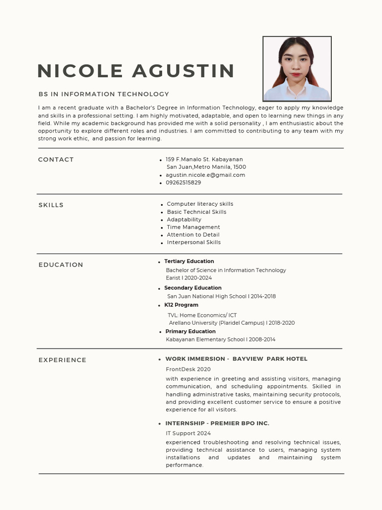 Resume-AGUSTIN NICOLE | PDF