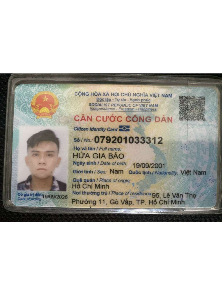 CCCD HỨA GIA BẢO | PDF
