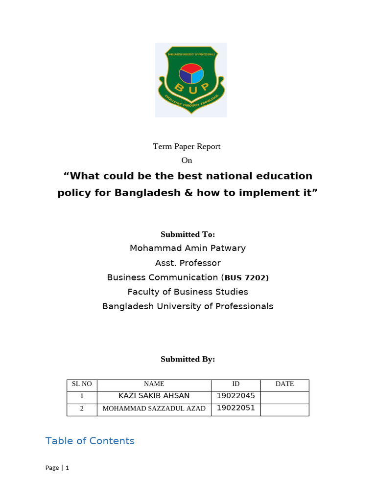 Term Paper | PDF