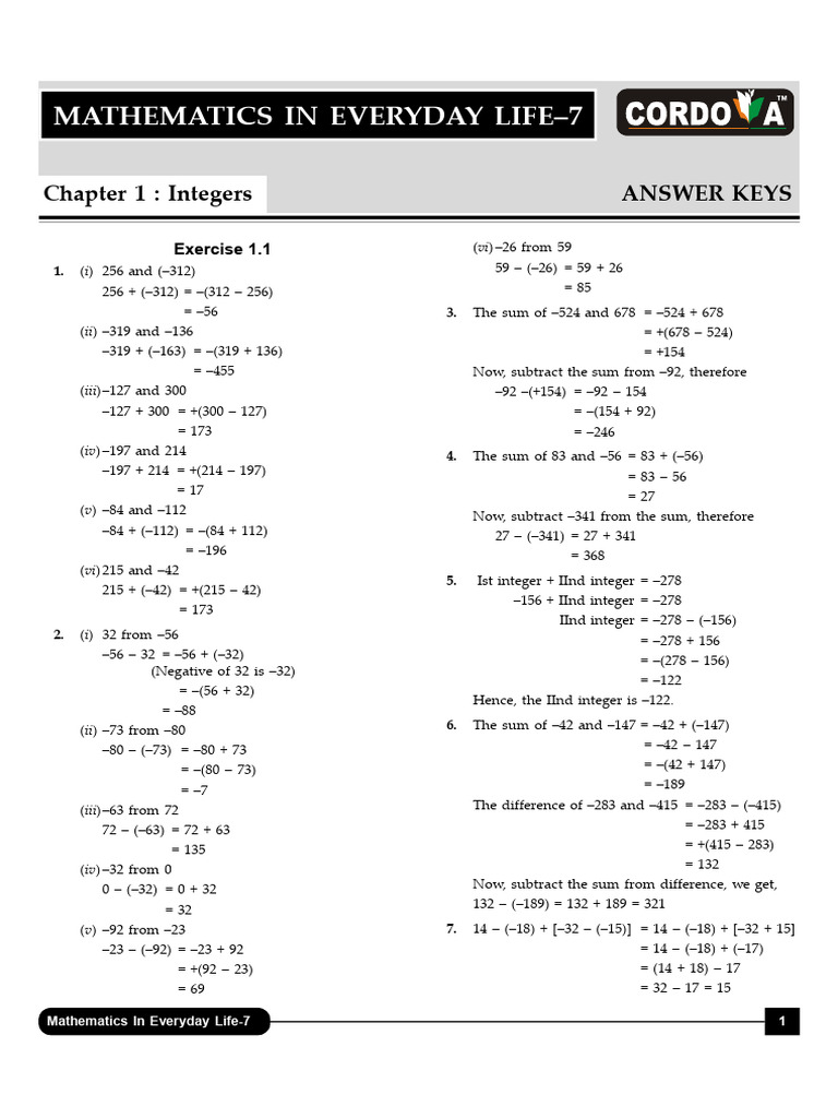 Lesson 1 Maths Cordova Journey | PDF