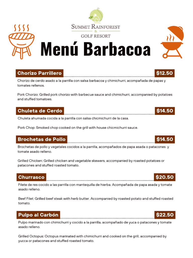 BBQ Menu | PDF