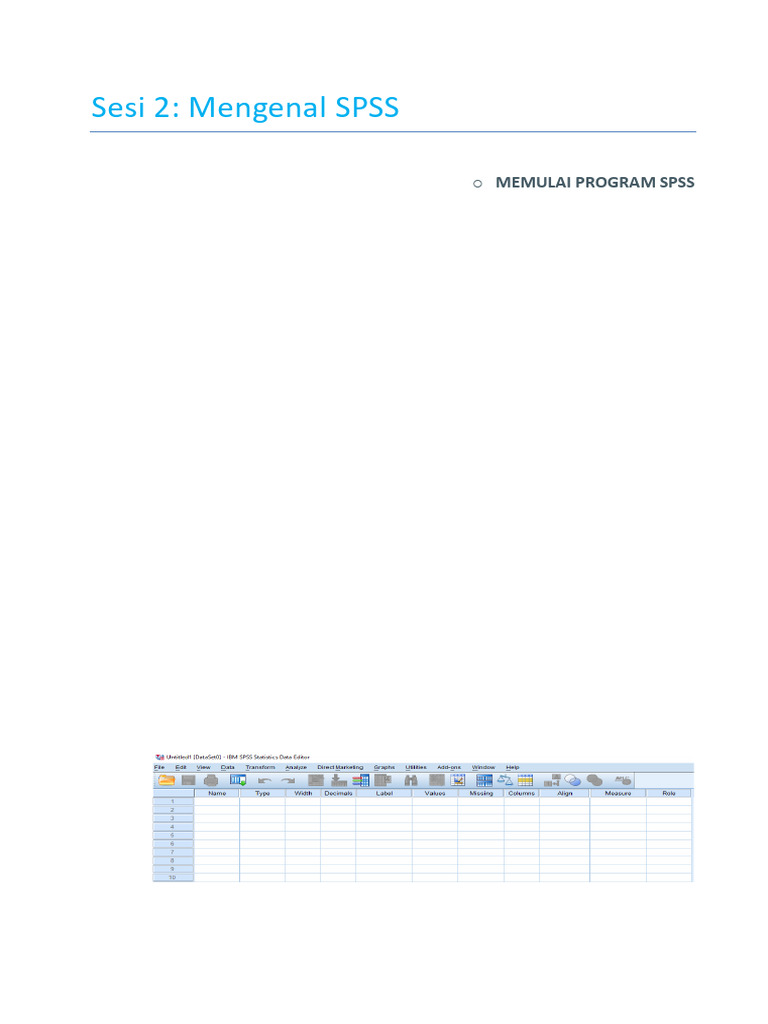 MATERI SESI 2 Mengenal SPSS_1 | PDF