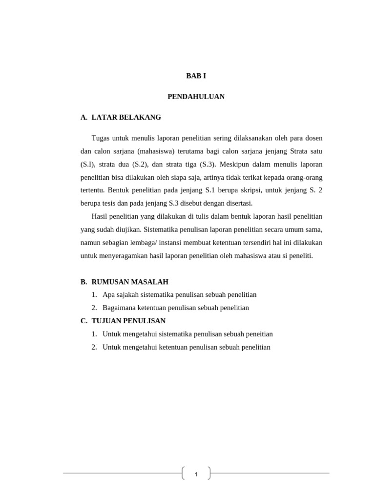 Contoh Metode Penulisan Laporan Penelitian | PDF