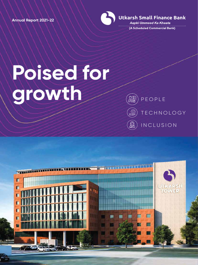 Utkarsh Small Finance Bank Annual Report 2021 22 | PDF