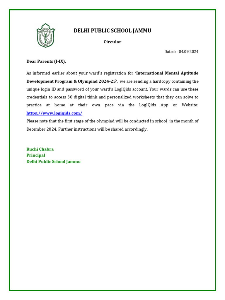 Circular LogiQids | PDF