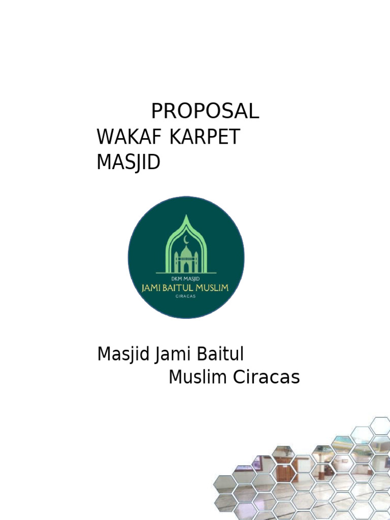 Proposal wakaf karpet BM update | PDF
