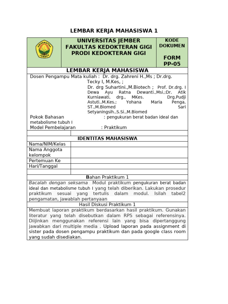 LKM Praktikum 1 | PDF