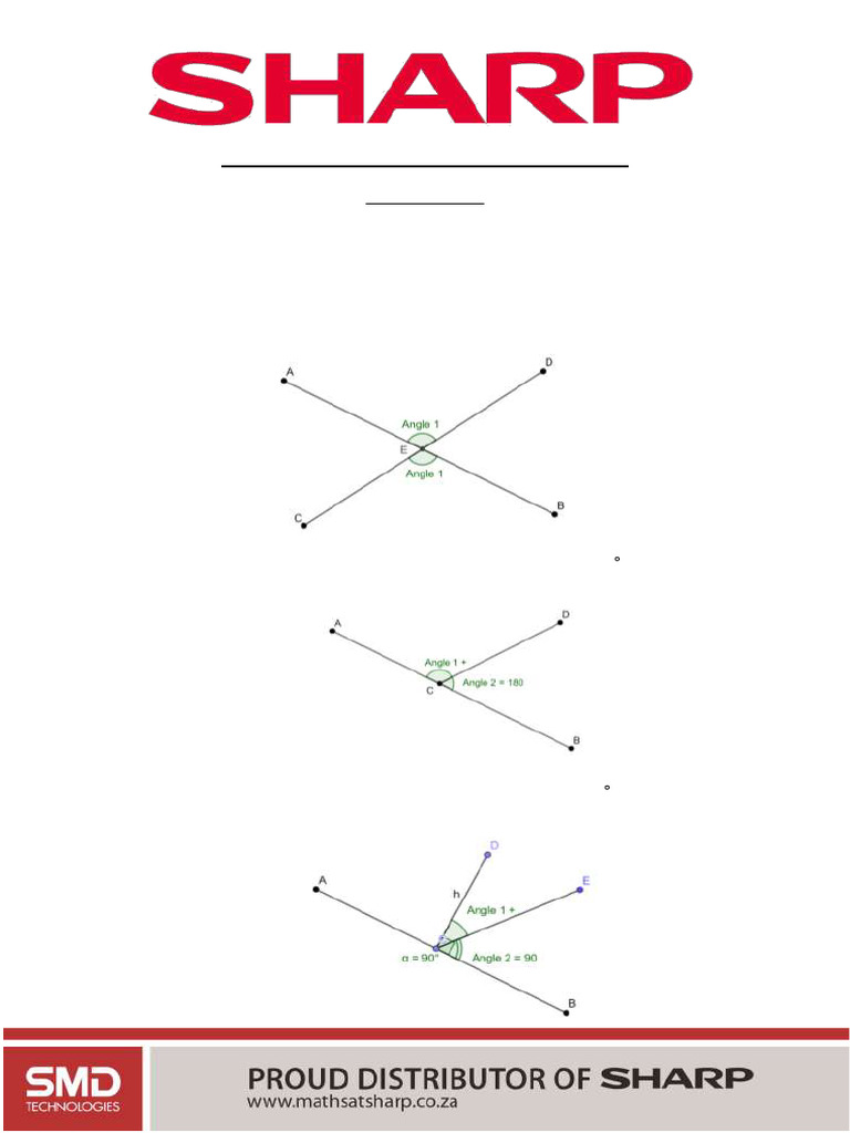 Grade 9 Geometry: Straight Lines Worksheet | PDF | Angle | Line (Geometry)